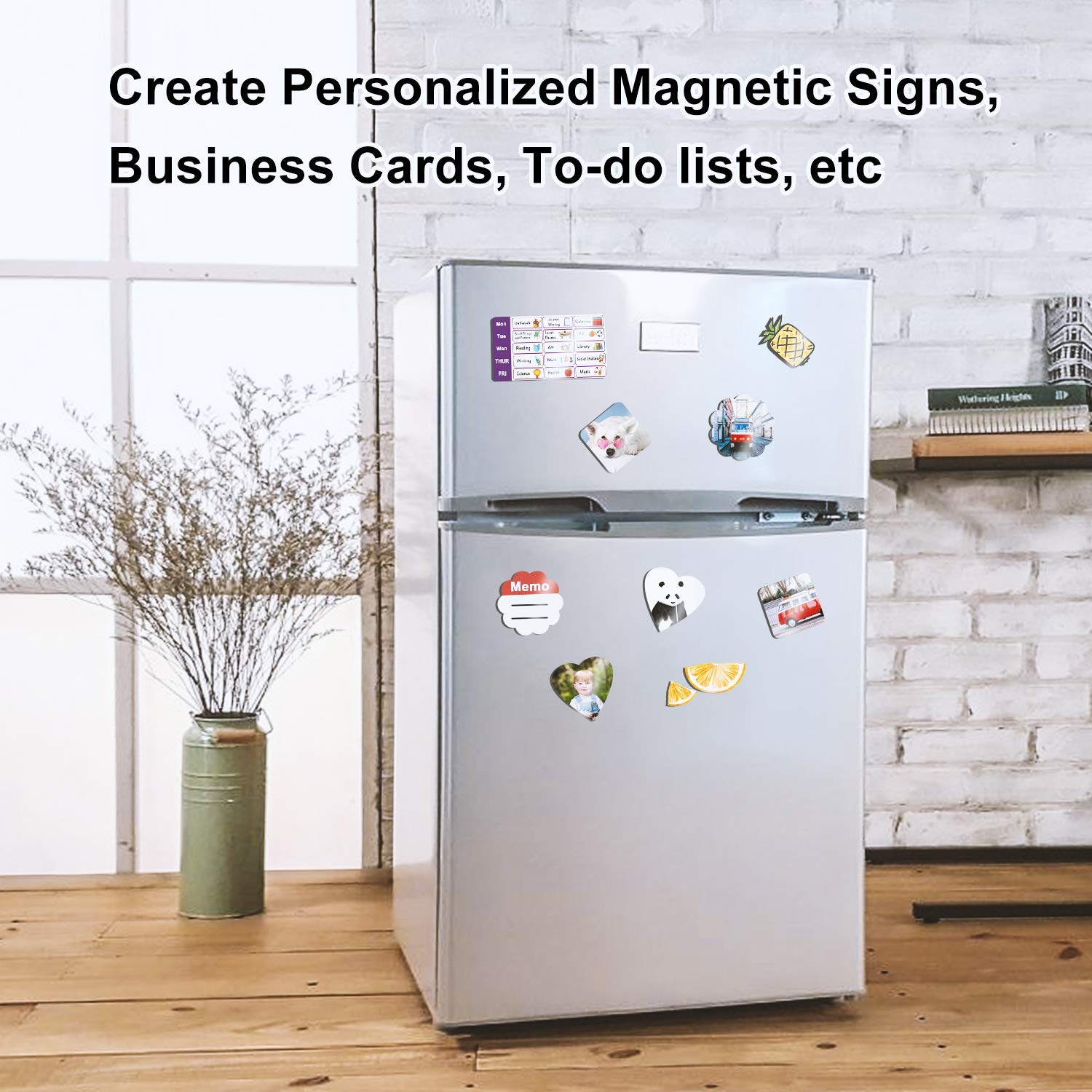Stone City Printable Magnetic Sheets 8.5x11 Inch, 5 Sheets Matte Magnet Paper Sheet for Inkjet Printer, Flexible Magnetic Printer Paper for Fridge, DIY Crafts