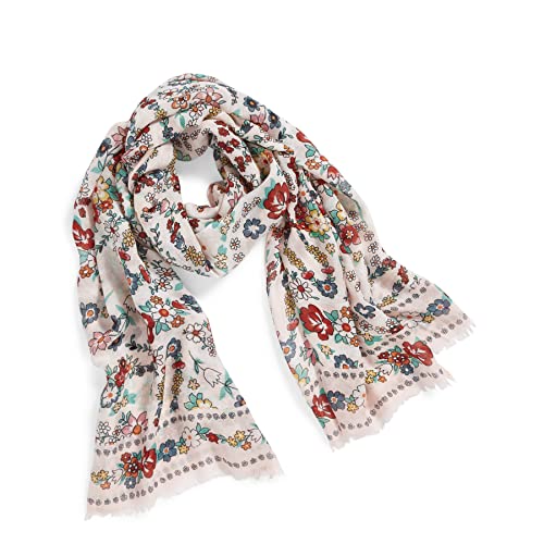 Vera Bradley Women's Lightweight Soft Fringe Scarf, Prairie Paisley, One Size