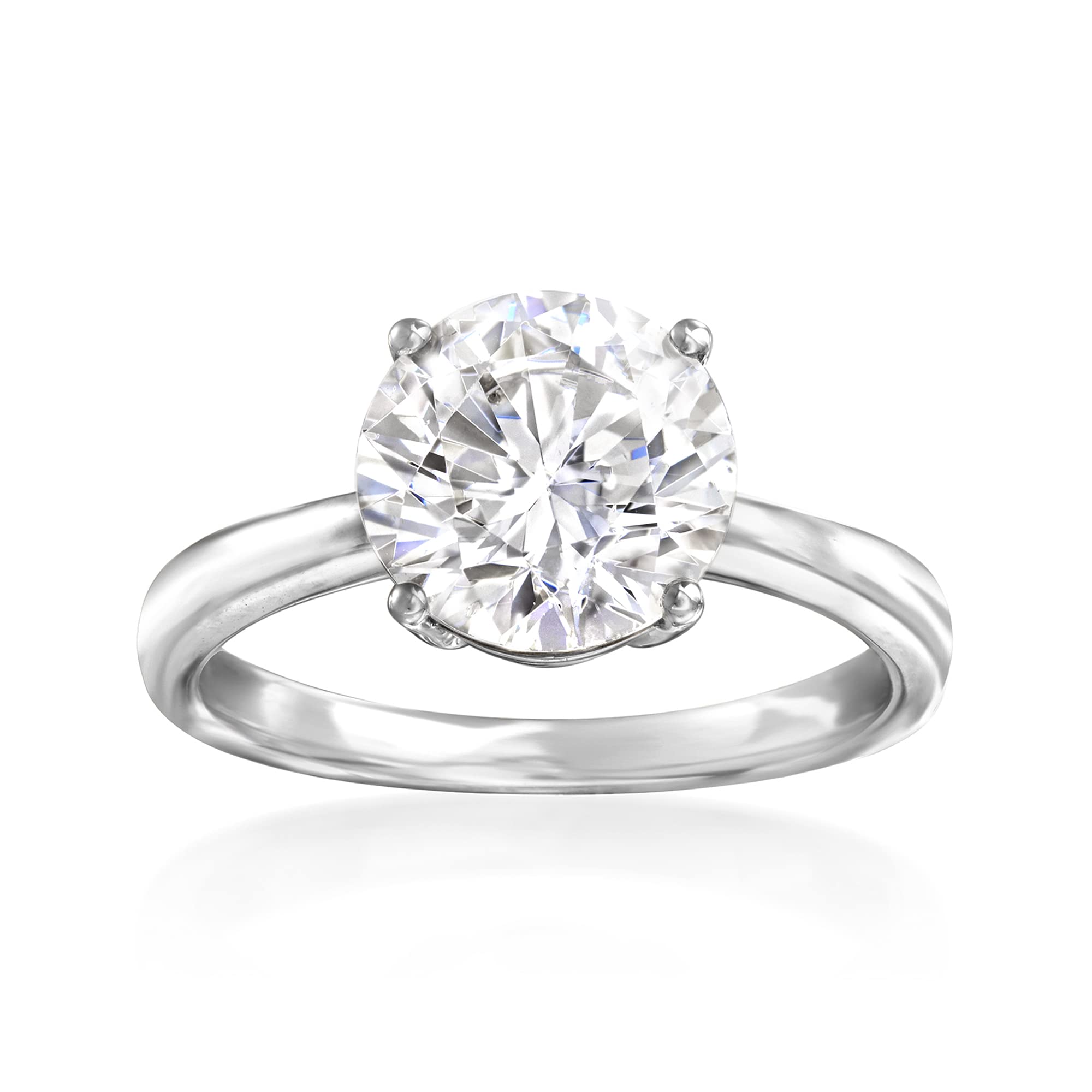Ross-Simons 3.00 Carat CZ Solitaire Ring in 14kt White Gold. Size 5