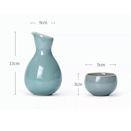 ZLXDP Ceramic White Wine Glass Wine Pot A Cup Wine Cup High-grade Household Wine Distributor Wine Set
