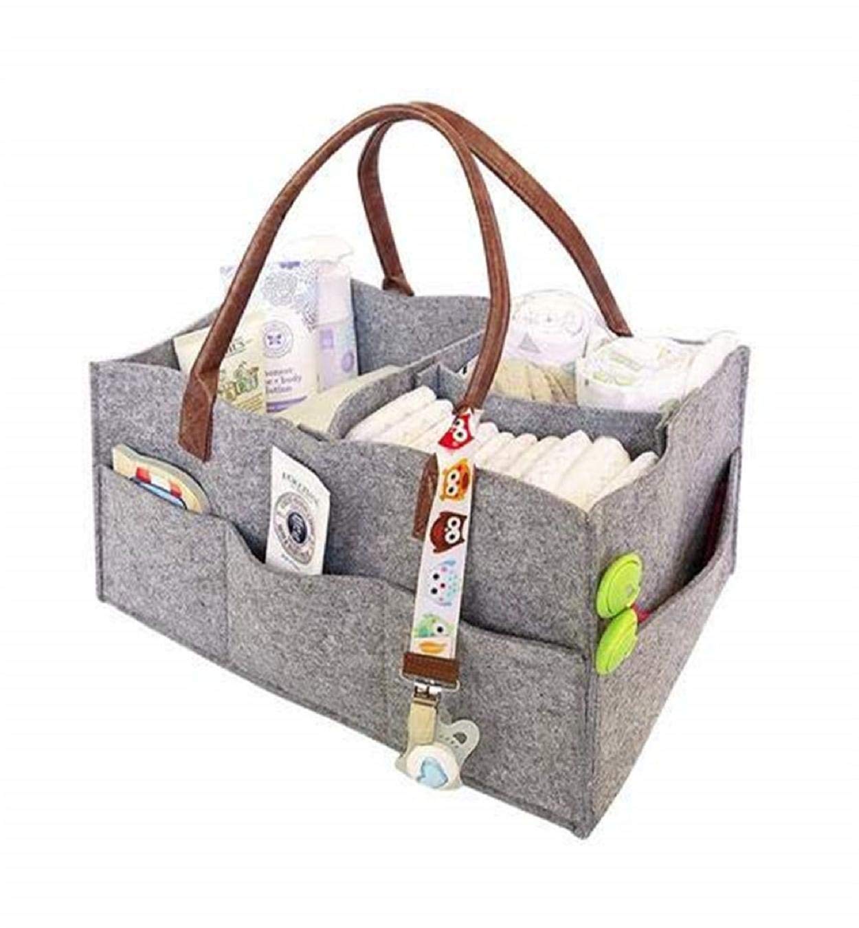 Storage Bag, Durable and Lightweight Foldable Felt Storage Bag Portable Lightly Multifunction Changeable Compartments for Car Travel Indoor