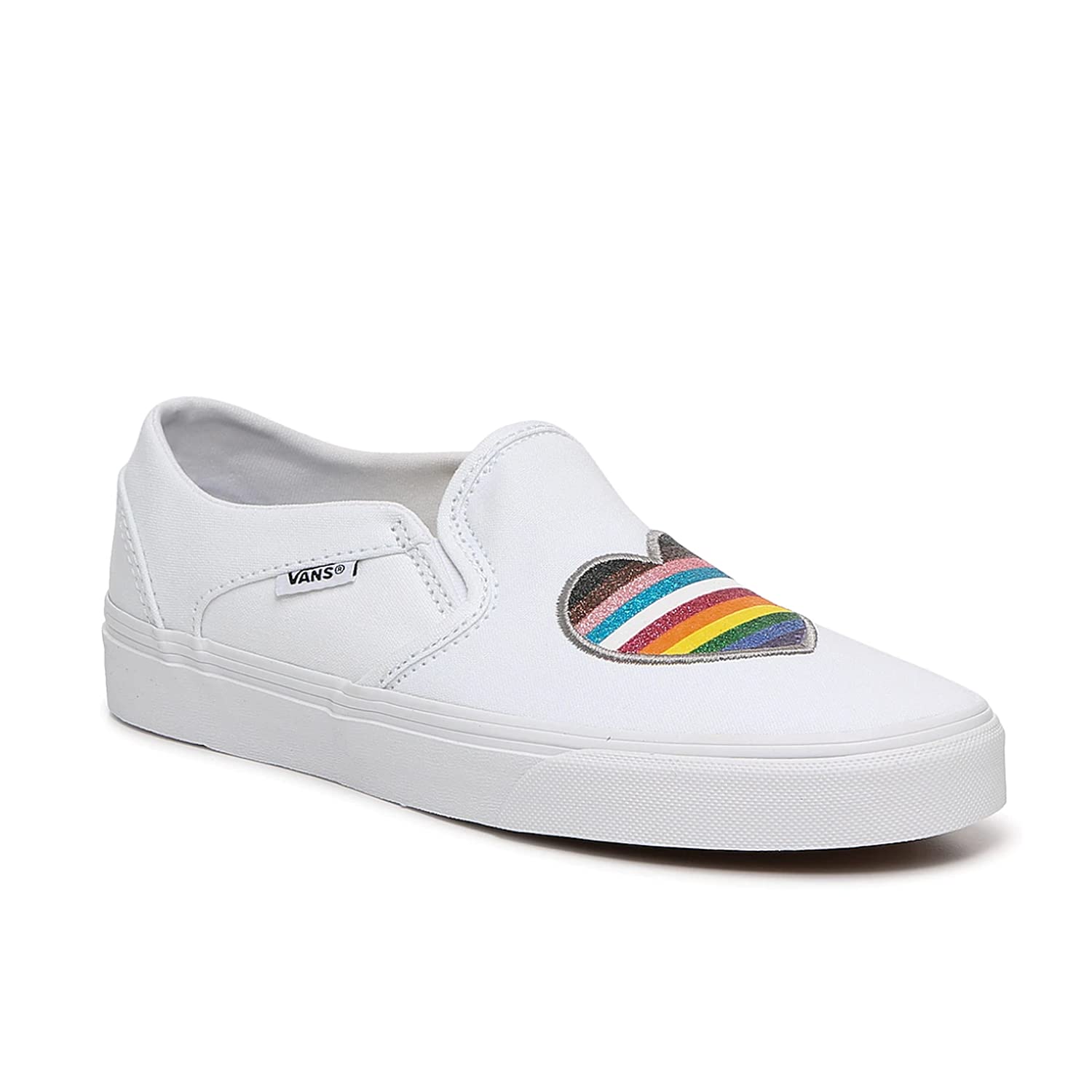 Vans Unisex Asher Pride Slip On Sneaker 7.5