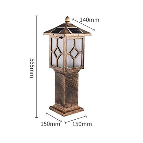 XMMDD Solar Lawn Lamp, Outdoor Waterproof Garden Lamp, Home Led Landscape Lamp, Bronze