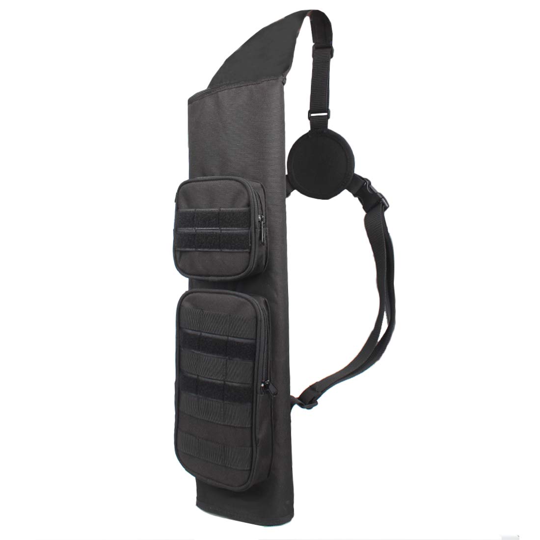 XTACER Heavy Duty Arrow Tactical Quiver Hunting Training Archery Arrow Target Quiver Holder Shoulder Bag Pouch, Molle Back Quiver (Black)