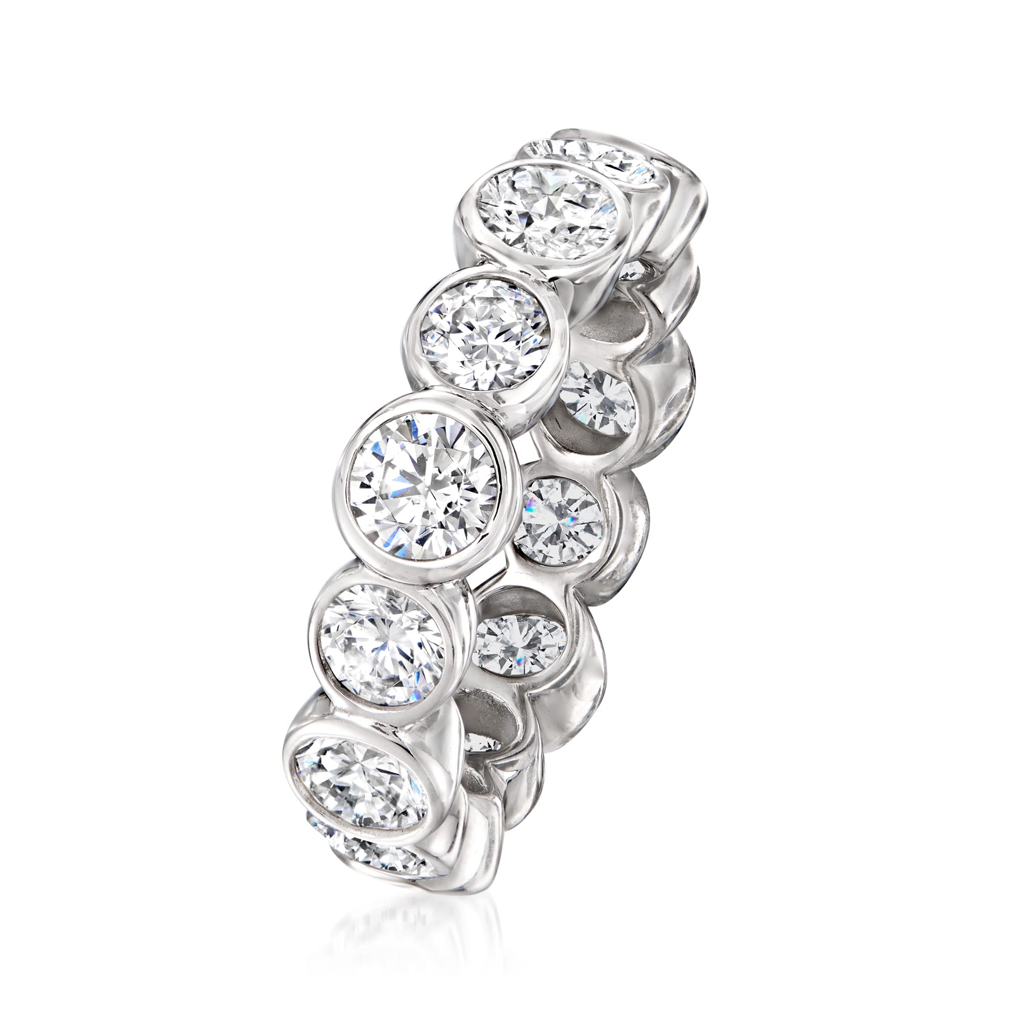 Ross-Simons 4.00 ct. t.w. CZ Eternity Band in Sterling Silver. Size 7