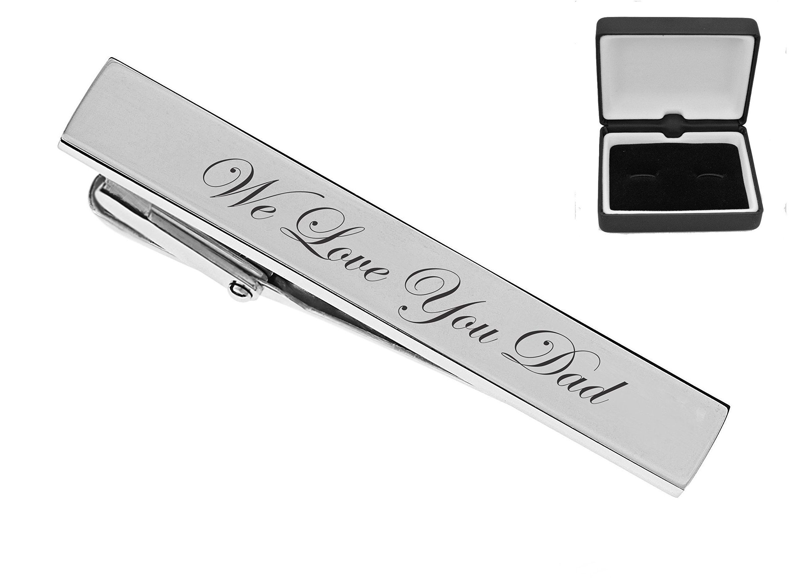 Personalized Hand Polished Silver Stainless Steel Tie Clip Custom Engraved Free - Ships from USA