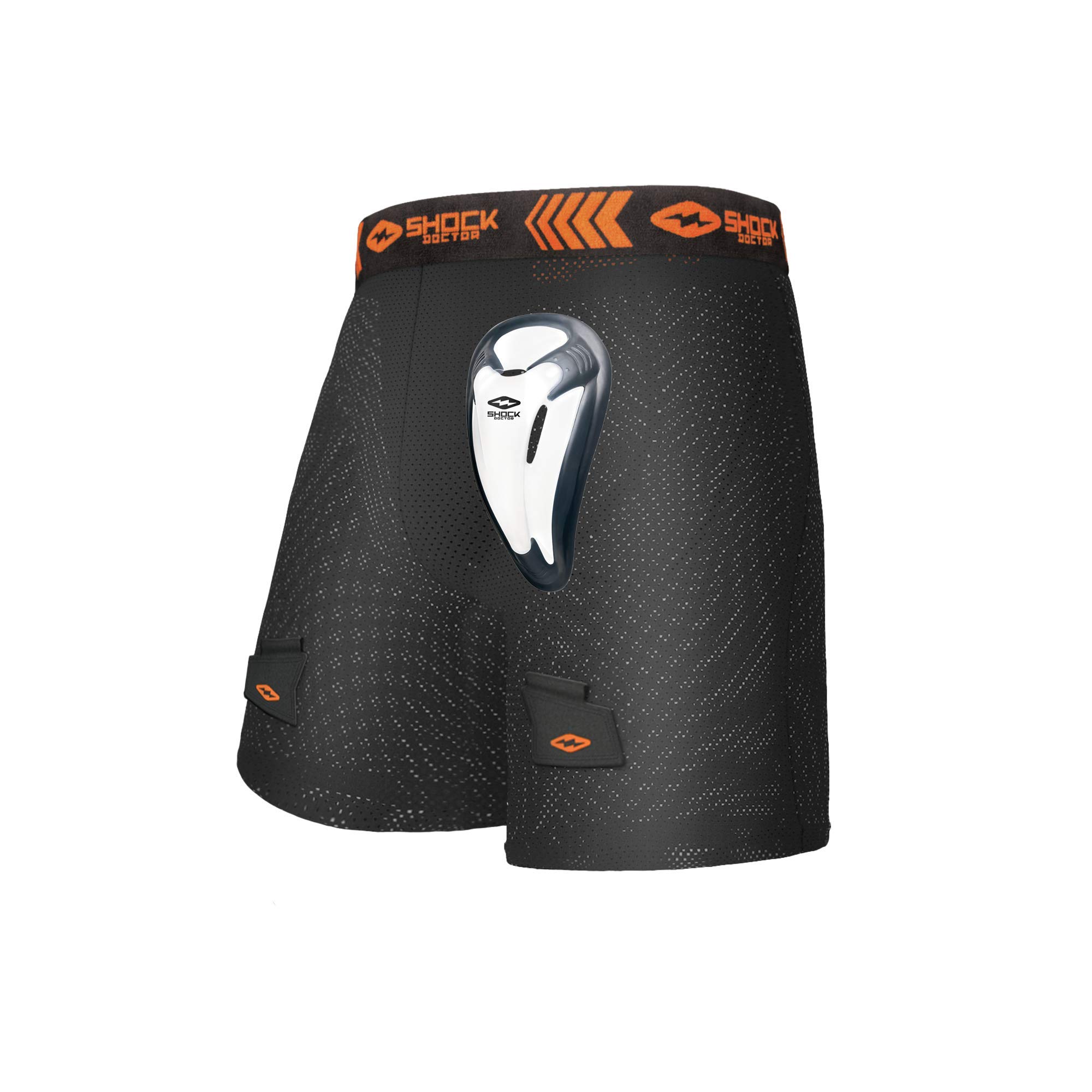Shock Doctor Men’s Loose Hockey Shorts Supporter with BioFlex Cup Included, Youth, Boys Sizes