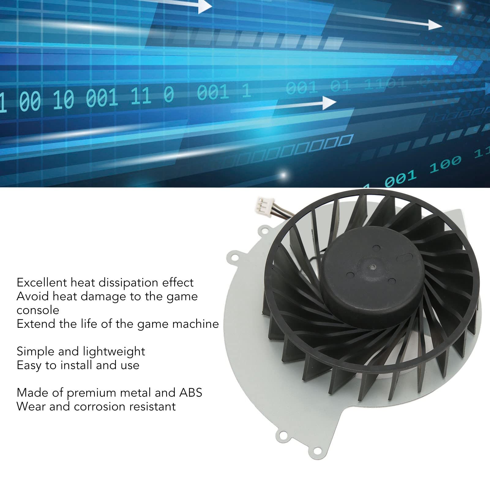 Zunate PS4 CPU Cooling Fan Replacement for PS4 CUH 1200 CUH 12XX CUH 1200AB01 1200AB02 1215A 1215B Series Games Console