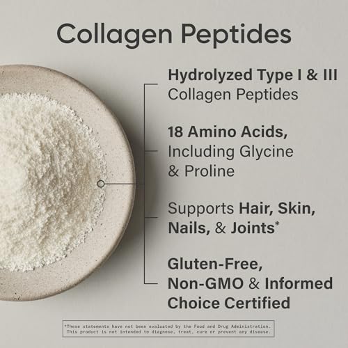 Sports Research® Collagen Peptides Packets (20 Count) - Hydrolyzed Type 1 & 3 Collagen Powder Protein Supplement for Healthy Skin, Nails, & Joints - Non-GMO & Gluten Free