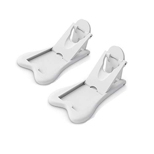 Sliding Door Lock for Child Safety - Baby Proof Doors & Closets. Childproof Your Home with No Screws or Drills (Set of 2, White)