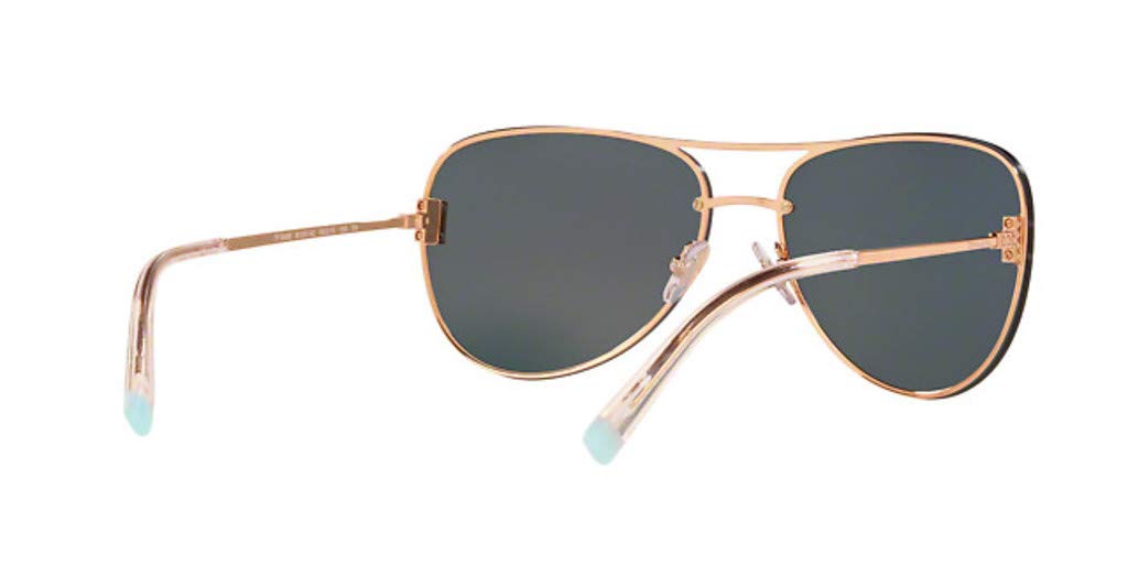 Tiffany & Co TF3066 - 61054Z Sunglasses RUBEDO w/ GREY MIRROR ROSE GOLD Lens 62mm