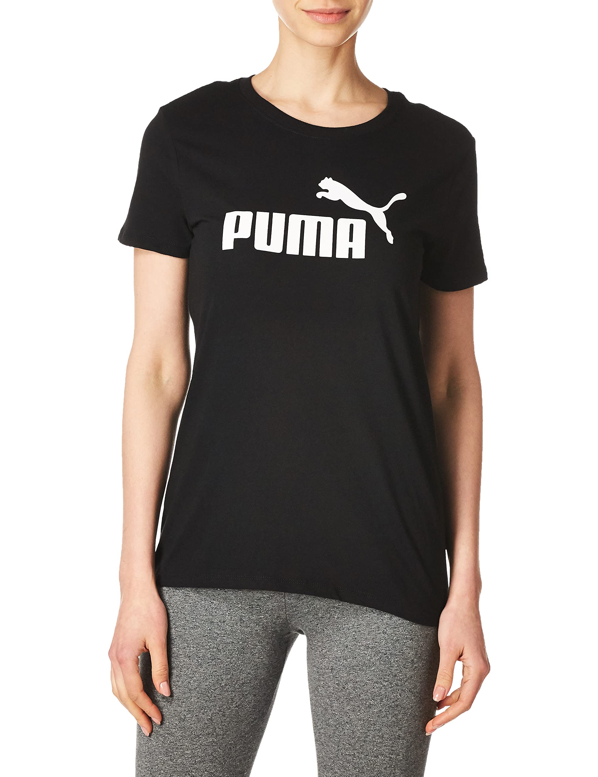 PUMA Women's Plus Size Essentials Tee, Cotton Black, 3X