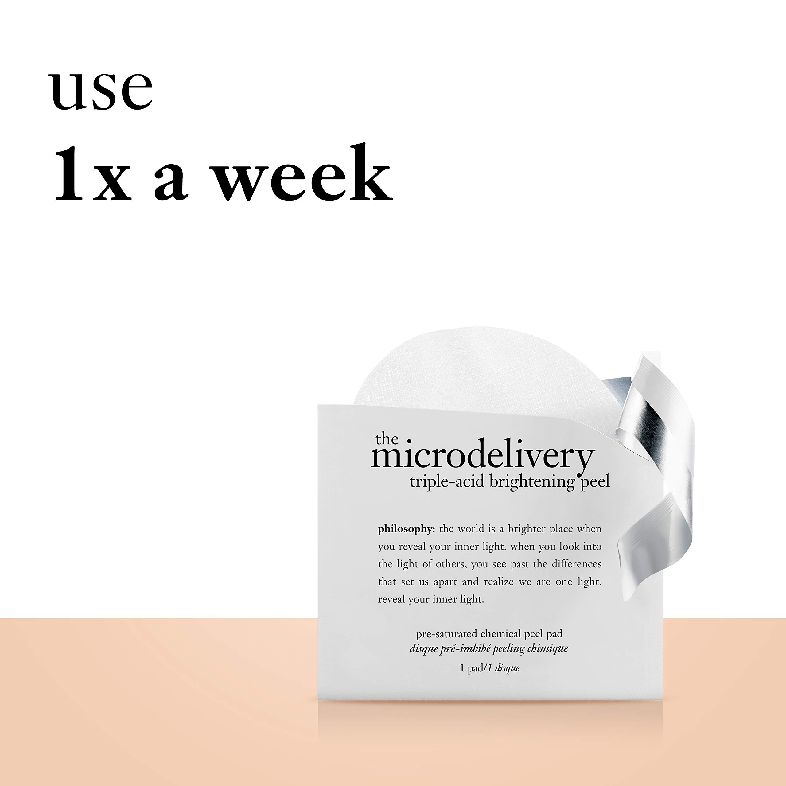 philosophy microdelivery - triple-acid brightening peel, 12 ct