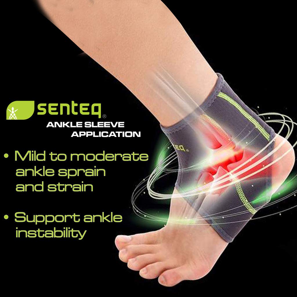 SENTEQ Ankle Brace for Men & Women- Compression Support for Sprained Ankles and Plantar Fasciitis, Elastic Neoprene Slim Sleeve for Jogging and Running, Ankle Stabilizer and Support for Walkers (3XL)