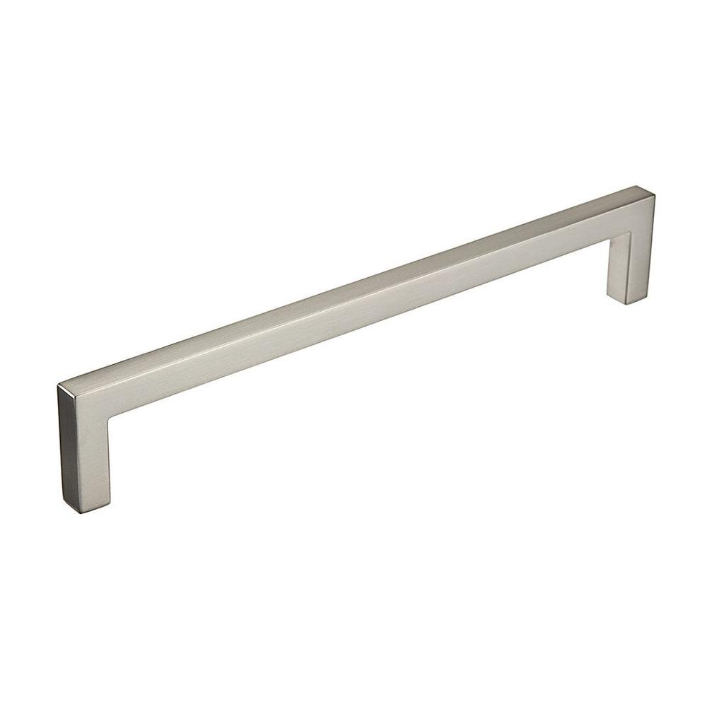 Richelieu Hardware BP873192195 Lambton Collection 7 9/16-inch (192 mm) Center-to-Center Brushed Nickel Modern Rectangular Cabinet and Drawer Pull Handle for Kitchen, Bathroom, and Furniture