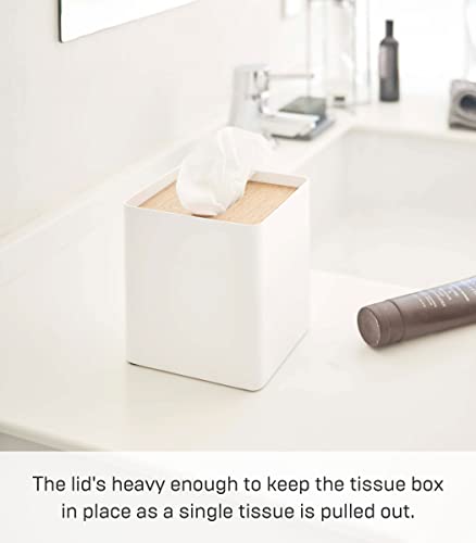 Yamazaki Home Box Cover Steel | Tissue Case, One Size, Ash
