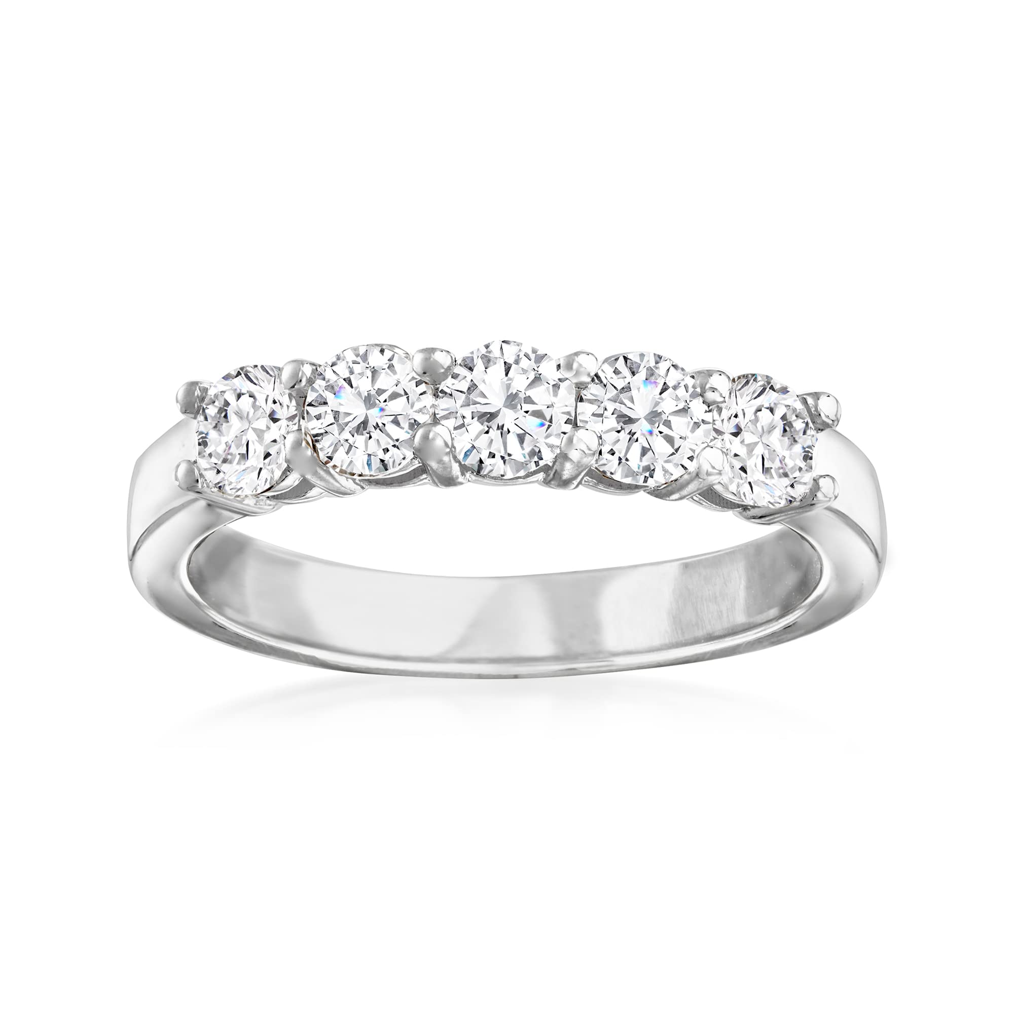 Ross-Simons Diamond 5 Stone Ring in 14kt White Gold