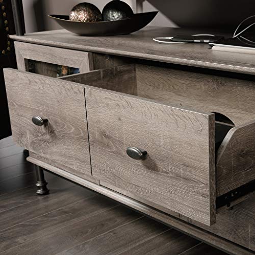 Sauder Canal Street Entertainment Credenza, For TV's up to 60", Northern Oak Finish