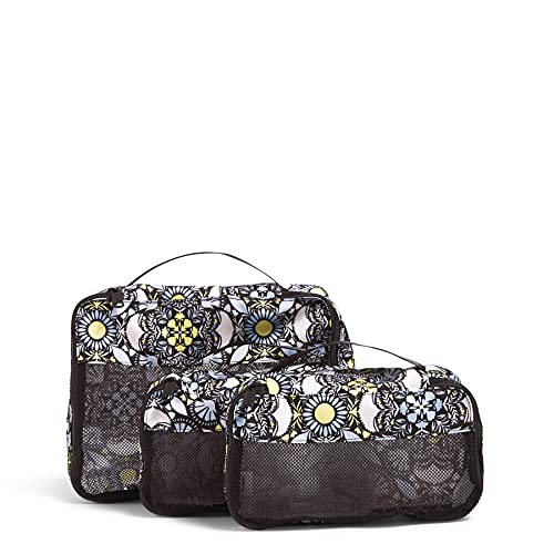 Vera Bradley Women's Recycled Lighten Up Reactive Packing Cube Set, Plaza Medallion, One Size