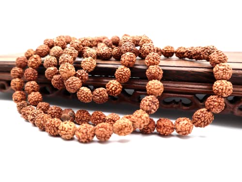 Rudraksha Mala Beads Necklace With 108 Prayer Beads for Japa, Meditation, And To Increase Calmness