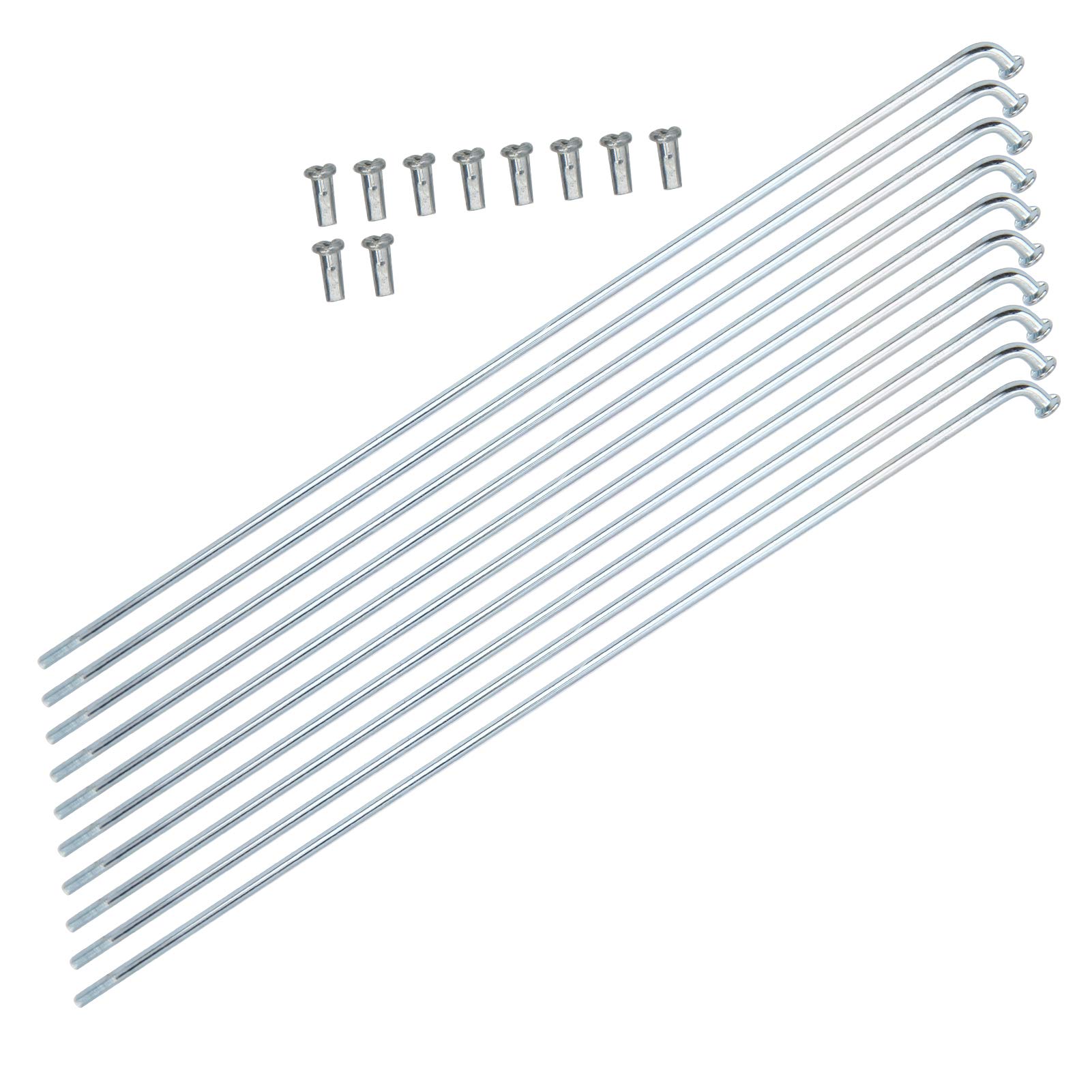VGEBY 10pcs/Set 13G 80mm-310mm Mountain Bike Spokes Stainless Steel Spokes Bicycle Tricycle Accessories(190MM)