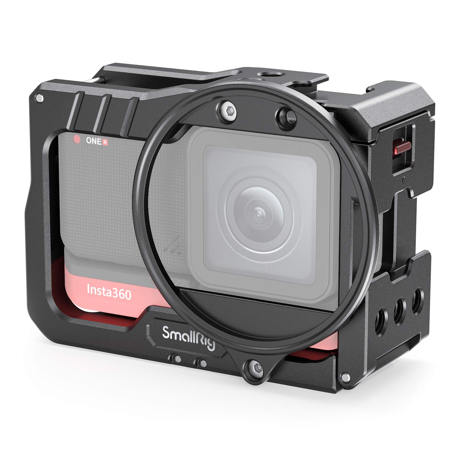 SMALLRIG Video Vlogging Camera Cage with 52mm Filter Adapter Compatible with Insta360 ONE R 4K Edition - 2901