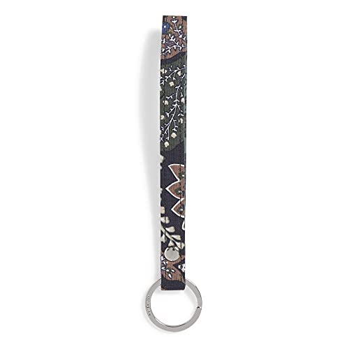 Vera Bradley Women's Cotton Keychain, Java Navy Camo - Recycled Cotton, One Size