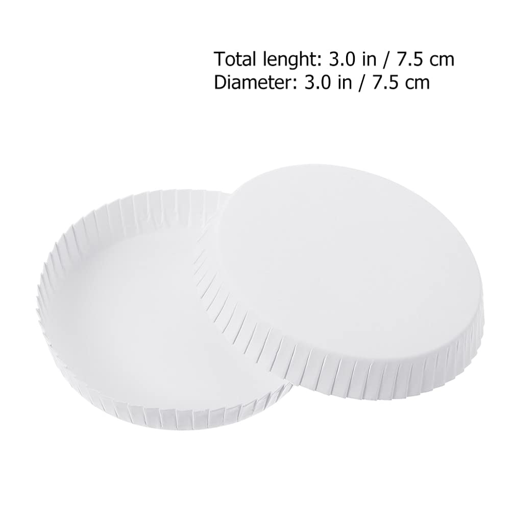 YARNOW Paper Mug Covers Cups with Lids 100Pcs Disposable Paper Cup Cover White Paper Drink Cup Lids Round Paper Coffee Cup Covers for Hotel Cafe Bar 7.5CM Ice Cream Cups with Lids Ice Cream Cups