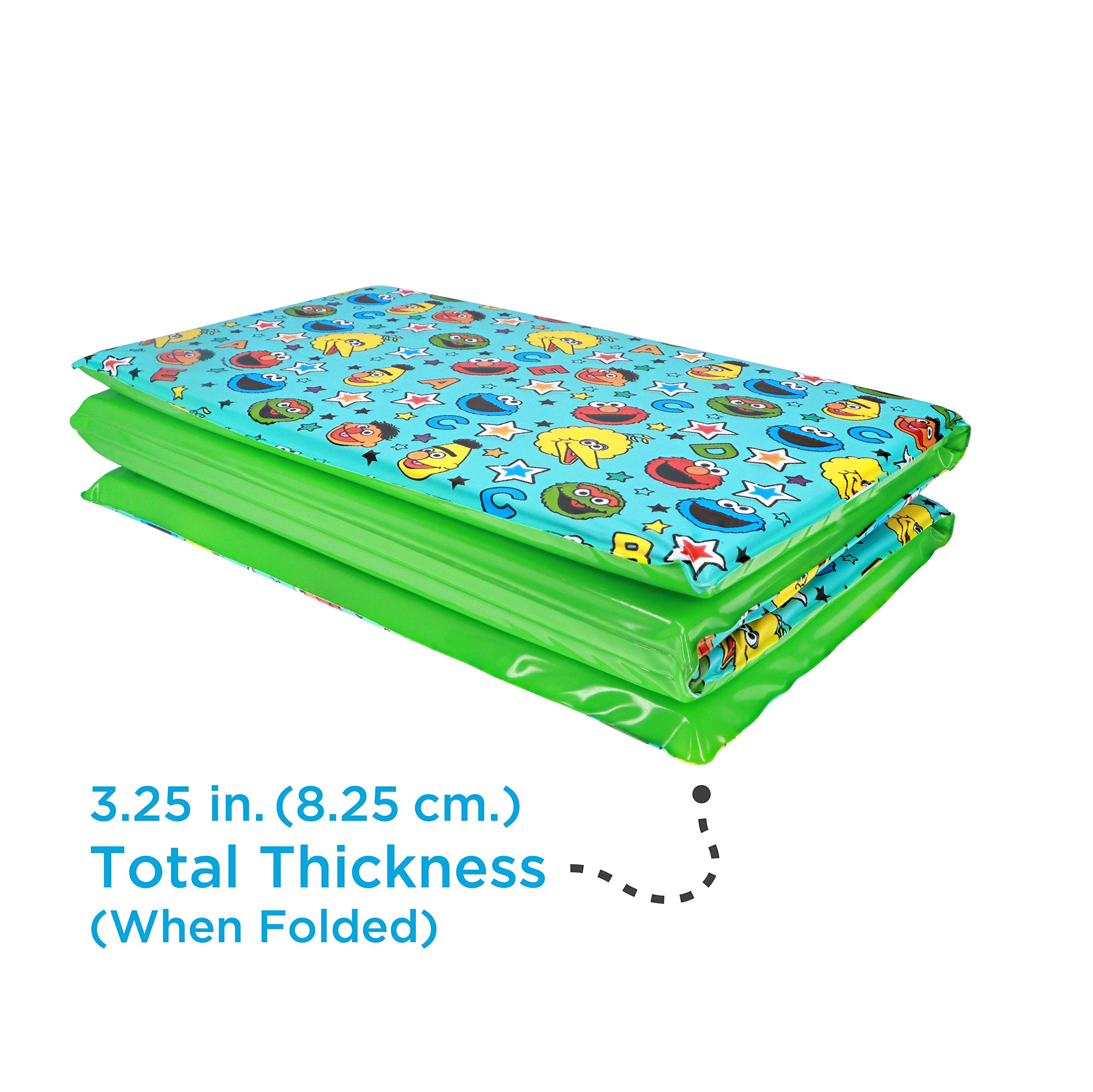 Sesame Street Cushioned Activity & Nap Mat - Elmo, Big Bird, Cookie, Burt, Ernie, & Oscar The Grouch