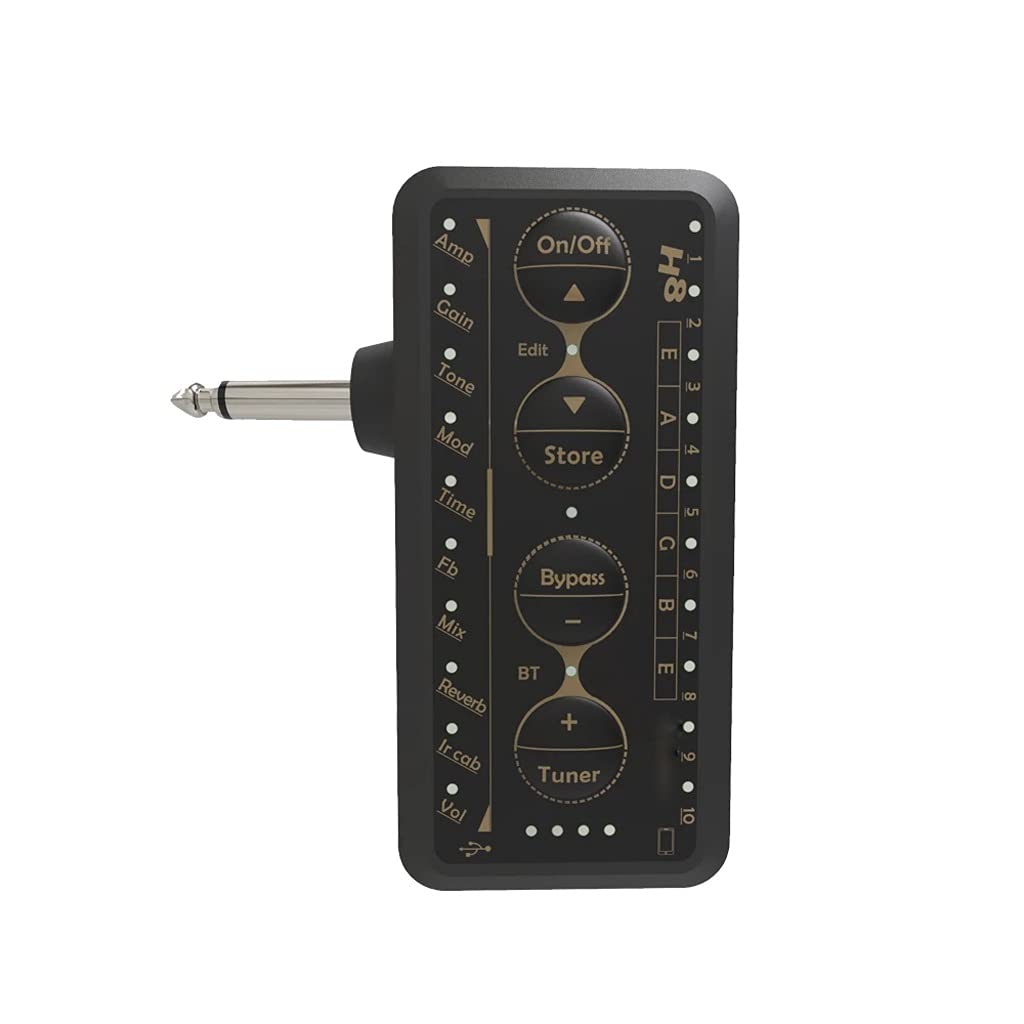 ZYZMH Portable Guitar Amplifier Mini Headphone Amp Built-in Delay Tuner Phaser Reverb Effect Support IR Cabinet Guitar Plugging