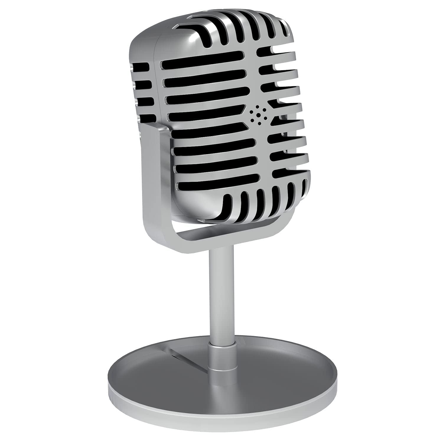 Vintage Microphone Toy Prop with Stand - Retro Microphone Prop for Costume & Role Play as Anchorman Microphone Prop/Toy Microphone/Plastic Microphone/Prop Microphone/Play Microphone by All7s