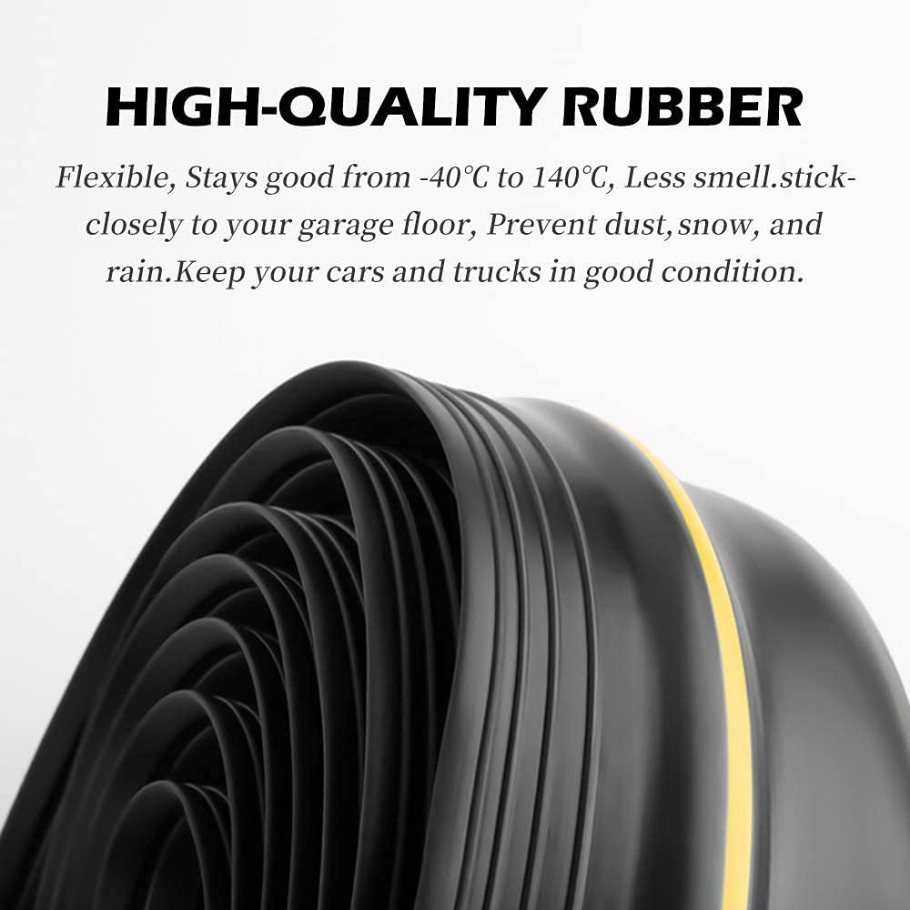 Weatherproof Universal Garage Door Bottom Threshold Seal Strip DIY Weather Stripping Replacement,Not Include Sealant/Adhesive (16.5Ft)