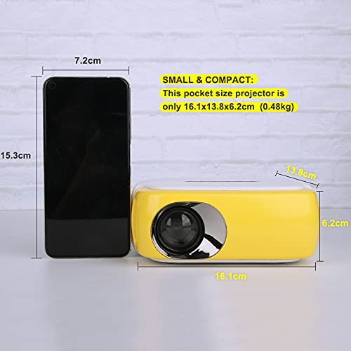 ZYJBM Mini Projector for 1080P Video Proyector Children Portable Projetor TD860 LED 3D Home Theater Smart Beamer Gift
