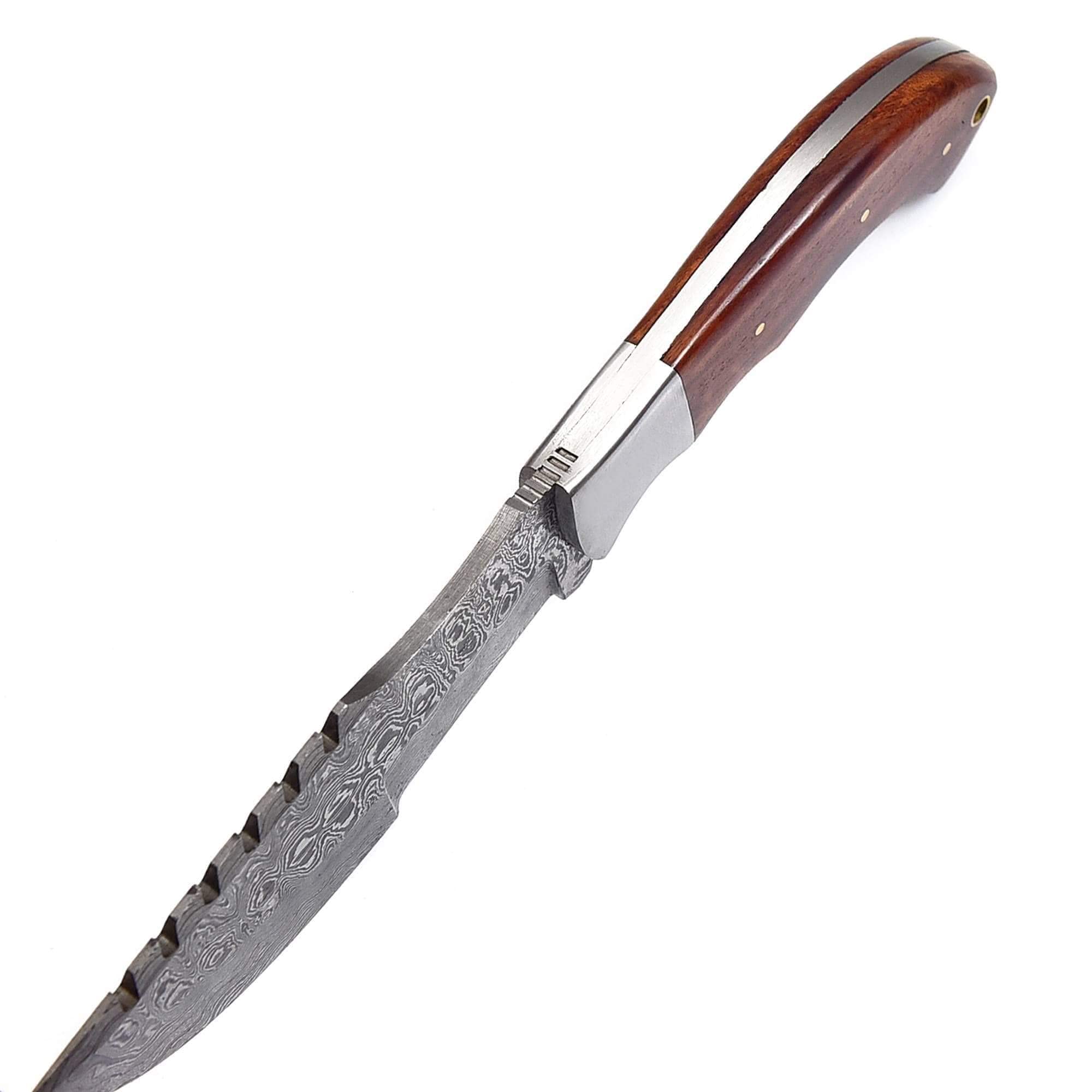 Poshland TR- 63 Custom Handmade Damascus Steel Tracker Knife - Stunning Handle.