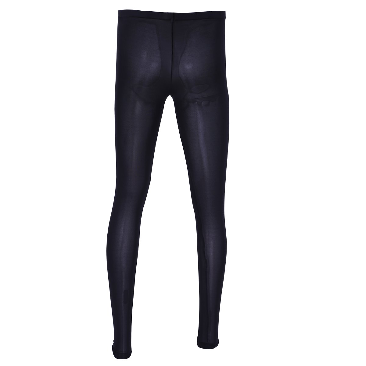 WinChang Men's Ice Silk Long John Underwear Compression Baselayer Thermal Legging Tight Pant Mesh Trousers 03 Gray A XX-Large