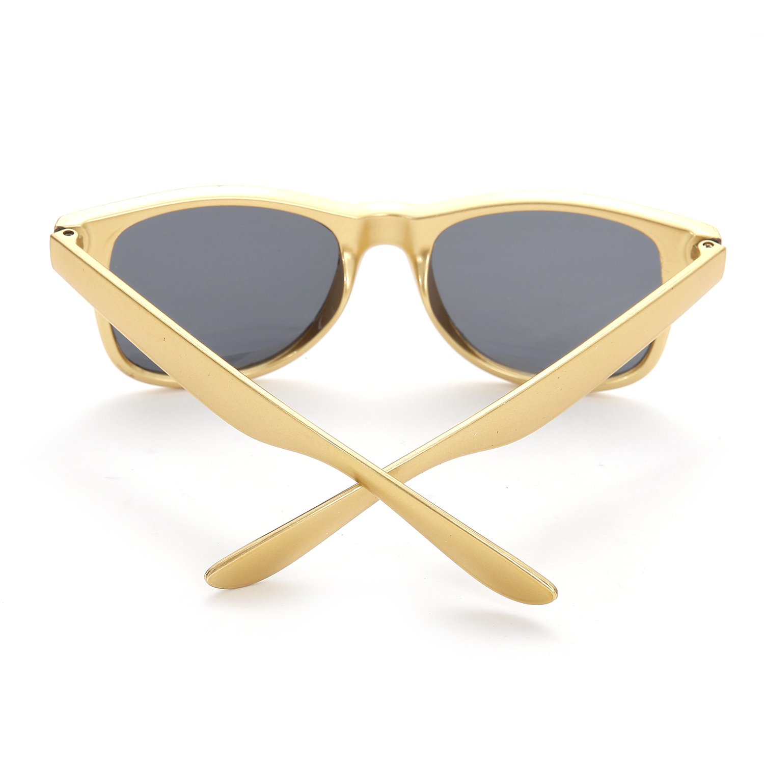 JYZOBJHB 12 Pcs Wholesale Neon Color Party Sunglasses 80’s Retro Sunglass Bulk For Kids Adults 100% UV Protection (12 gold)