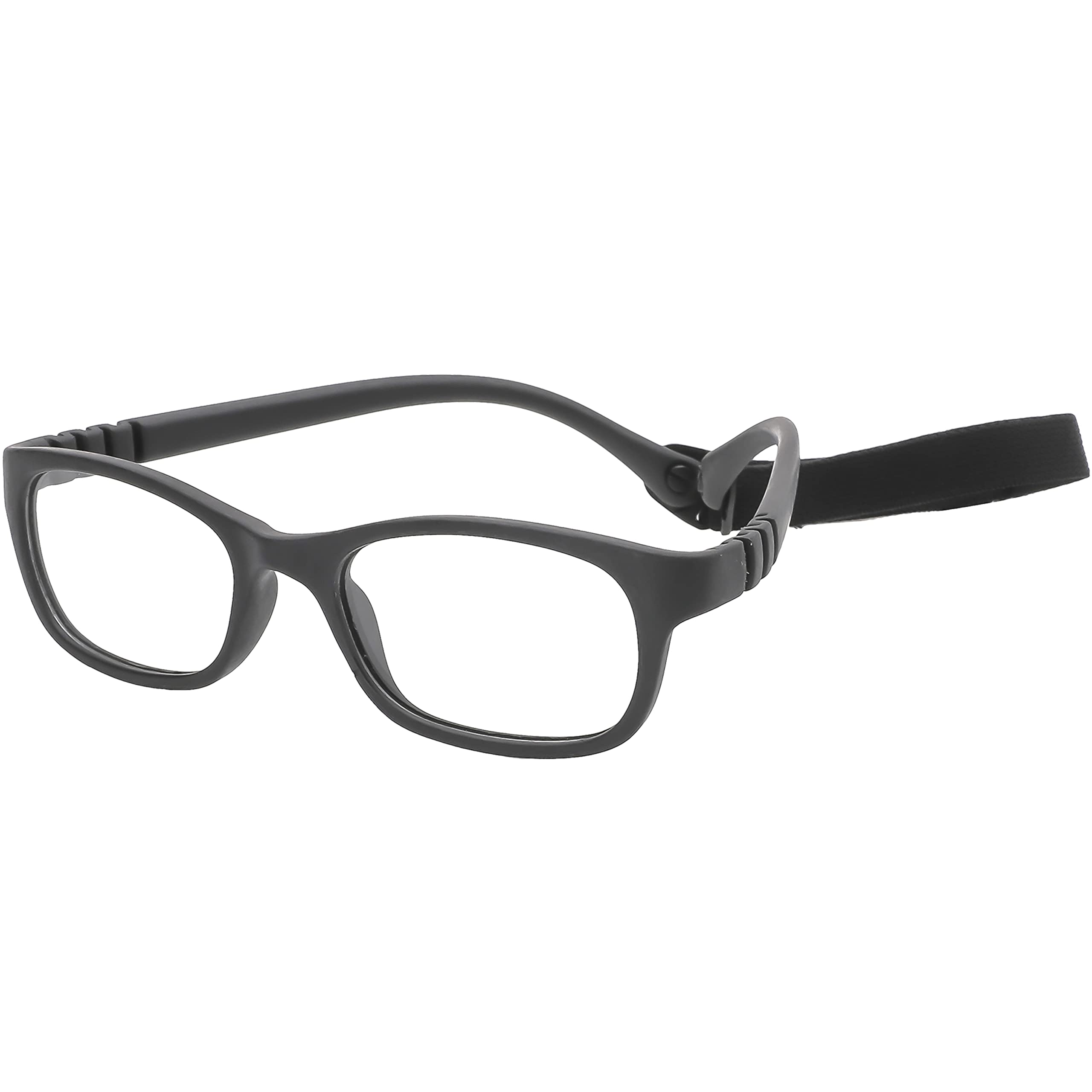 Toddler Flexible Frame Glasses - 1-3 Years Unbreakable Eyeglasses for Kids - Kids Flexible Glasses - Rbg Glasses for Kids Prescription Glasses Flexible - Toddler Eyeglass Frames 44-15-120 Black
