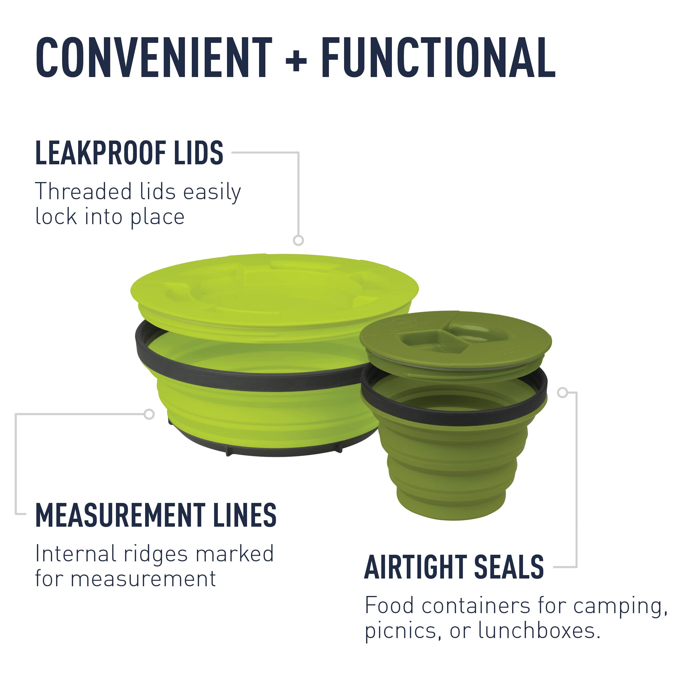 Sea to Summit X-Seal & Go Collapsible Food Storage Container, XL (28.8 oz), Rust