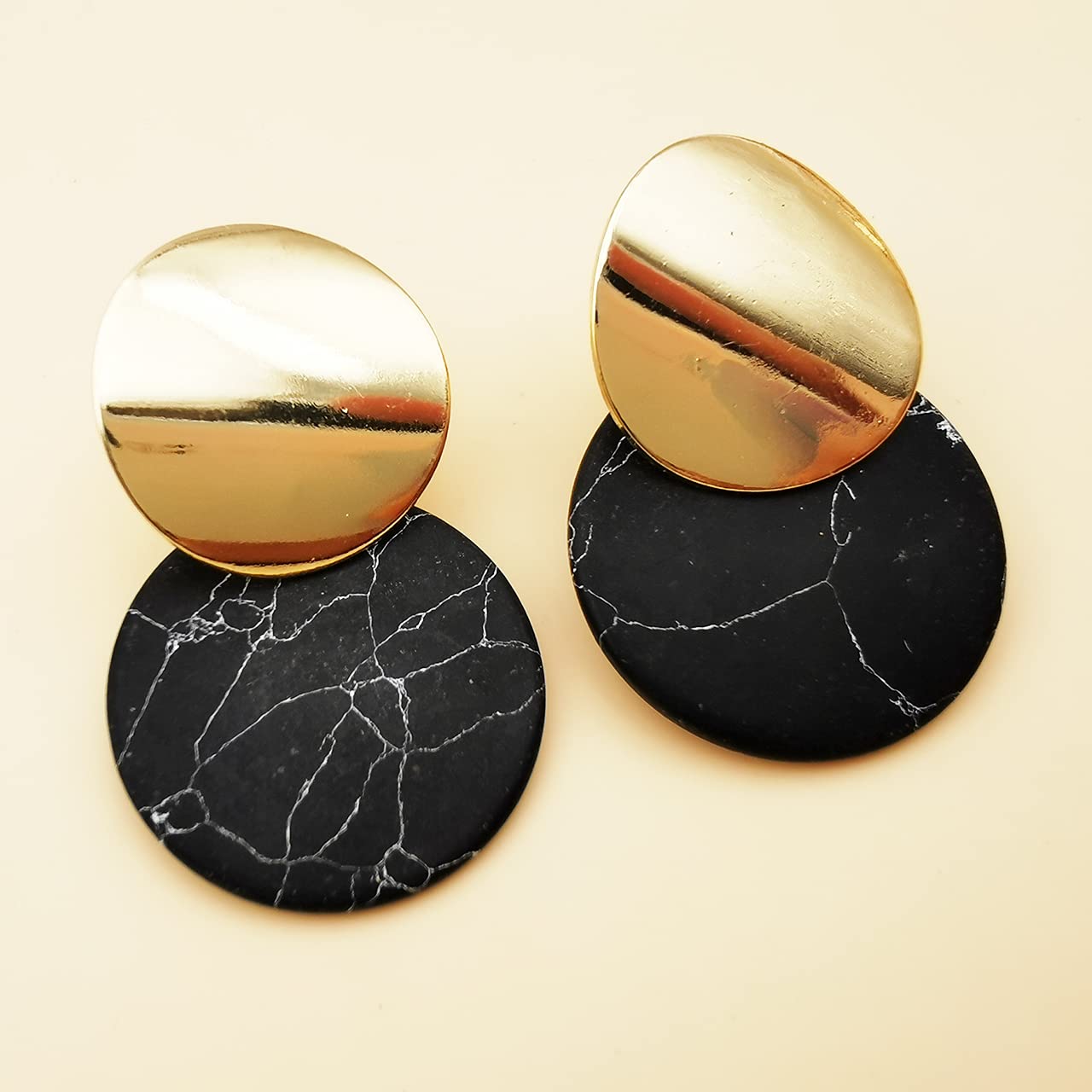 Seaberila 9 Pairs Statement Drop Dangle Earrings Gold Stud Earrings for Women Acrylic Earrings