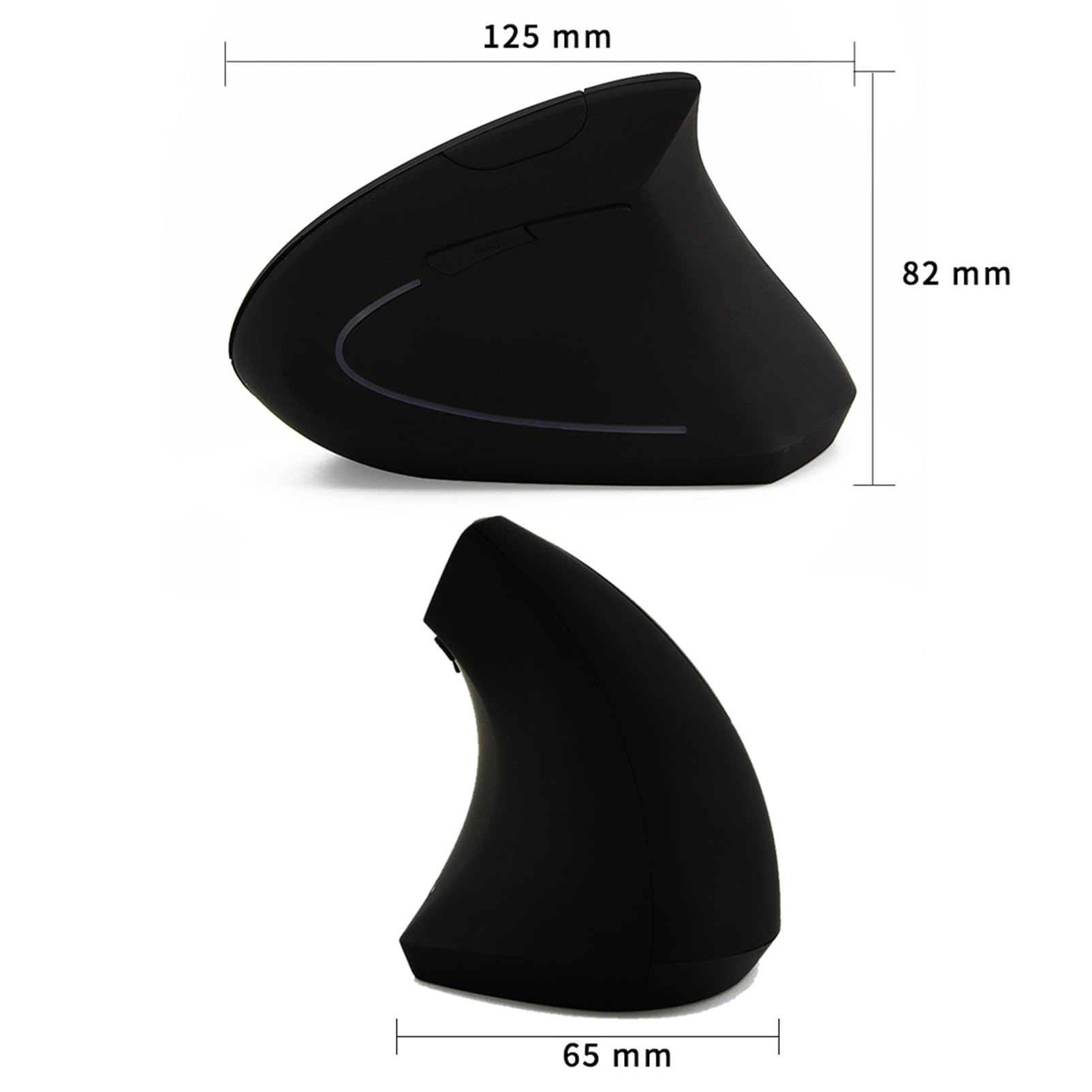 Sunffice FIRSTMEMORY Wireless Vertical Mouse, Wireless Ergonomic Vertical Mouse, 2.4G High Precision Optical Mice 800/1200/1600DPI for PC Laptop Desktop Mac (Left Handed Rechargeable Mouse)