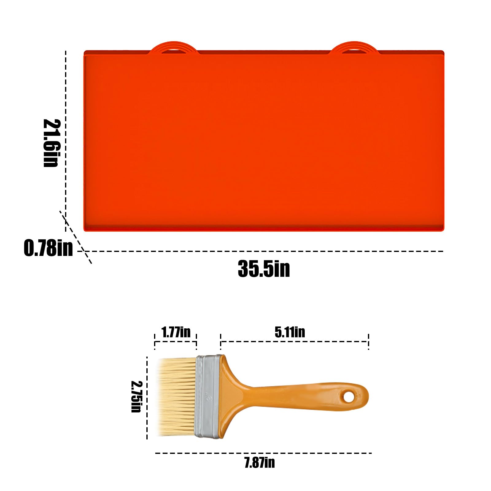 Premium Silicone Grill Mat for Blackstone 36-inch Griddle - Heavy-Duty, Food-Grade, Protects from Animals, Insects, Debris, and Rust (Orange)