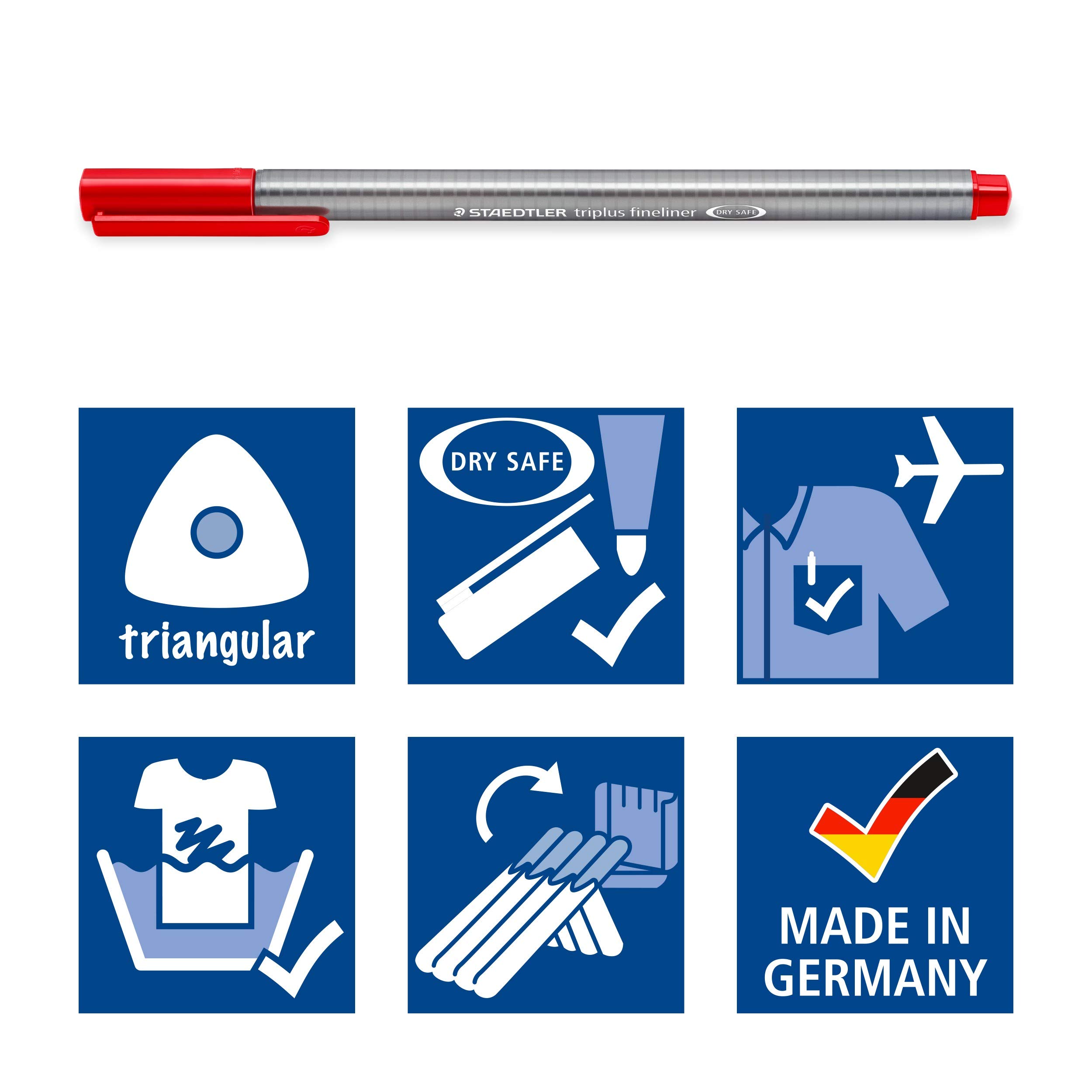 Staedtler 334 Triplus Fineliner Superfine Point Pens, 0.3 Mm, Assorted Colours,