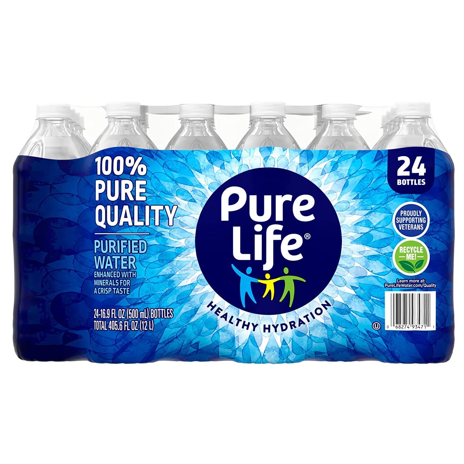 Pure Life Purified Mineral Water, 16.9 fl oz 24 pack (3 cases)