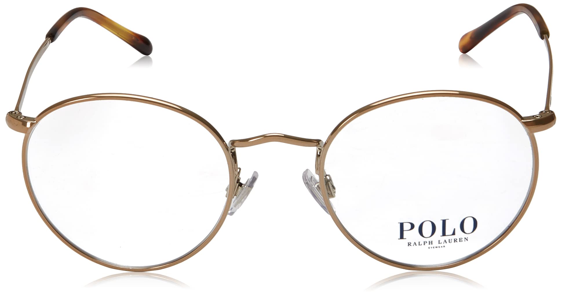 Polo Ralph Lauren Men's PH1179 Round Prescription Eyewear Frames, Shiny Dark Rose Gold/Demo Lens, 48 mm
