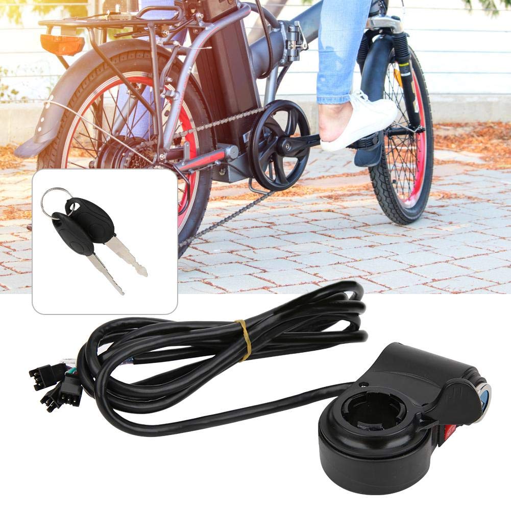 Thumb Lock Handlebar Switch, 98% Efficiency Automatic Identification Multifunction Voltage Display Handlebar Switch Electric Bike Accessory