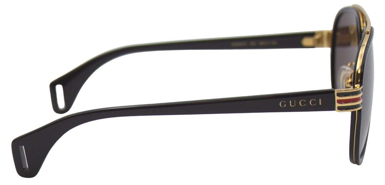 Sunglasses Gucci GG 0447 S- 003, Black / Brown / Black, 58/17/145