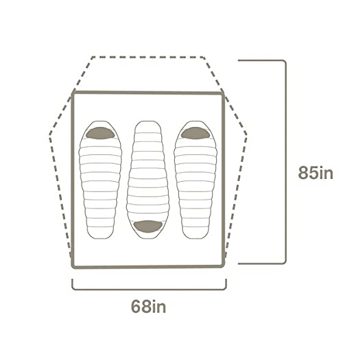 SJK 3 Person Nightfall Footprint Lightweight 3 Season Water Resistant Tent for Camping and Hunting