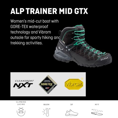 Salewa Men's MS ALP Trainer MID GTX Trekking & Hiking Boots, Black, 13