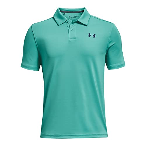 Under Armour Boys' Performance Golf Polo, Neptune (369)/Academy Blue, Youth Medium