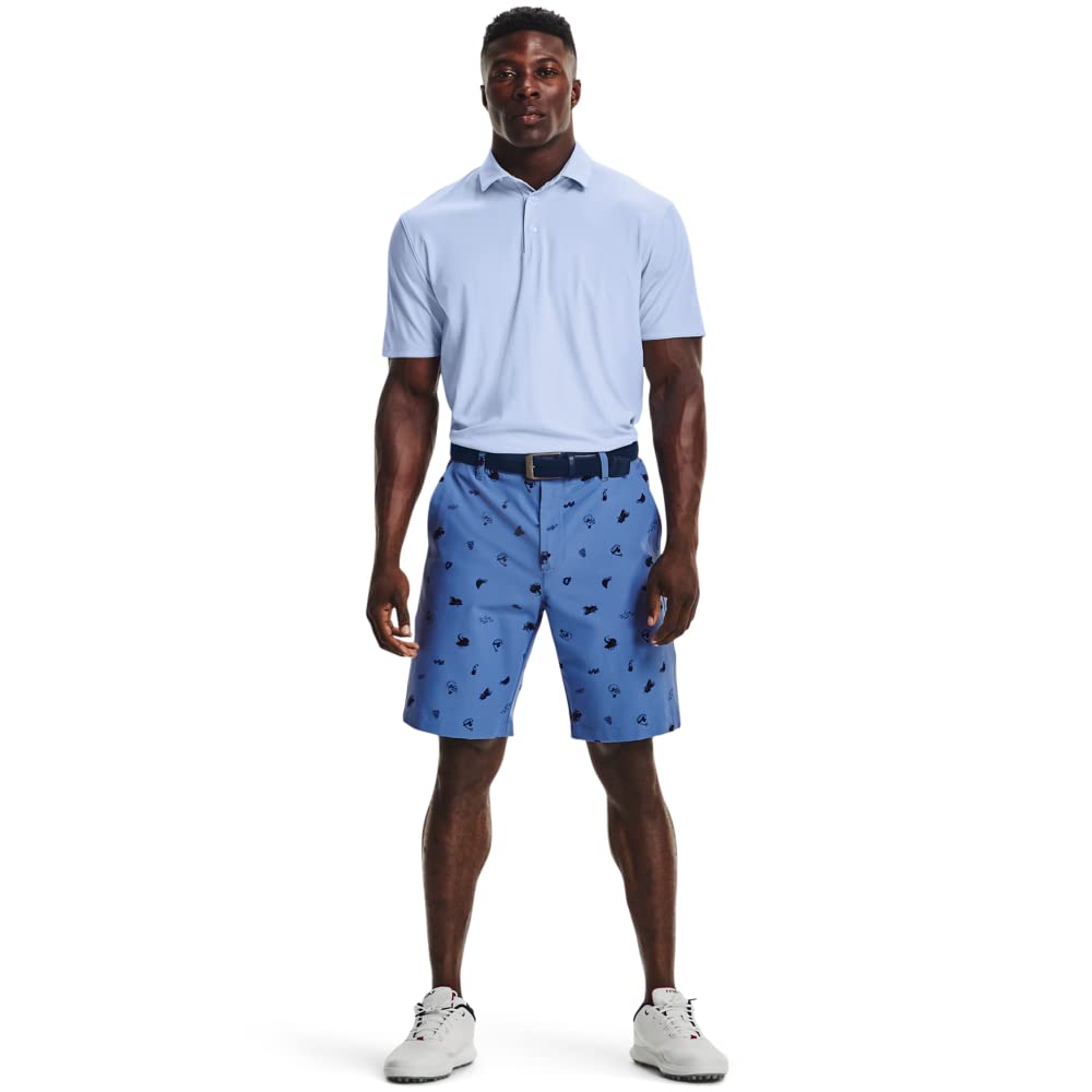 Under Armour Men's Vanish Showdown Printed Shorts, River (488)/Halo Gray, 34